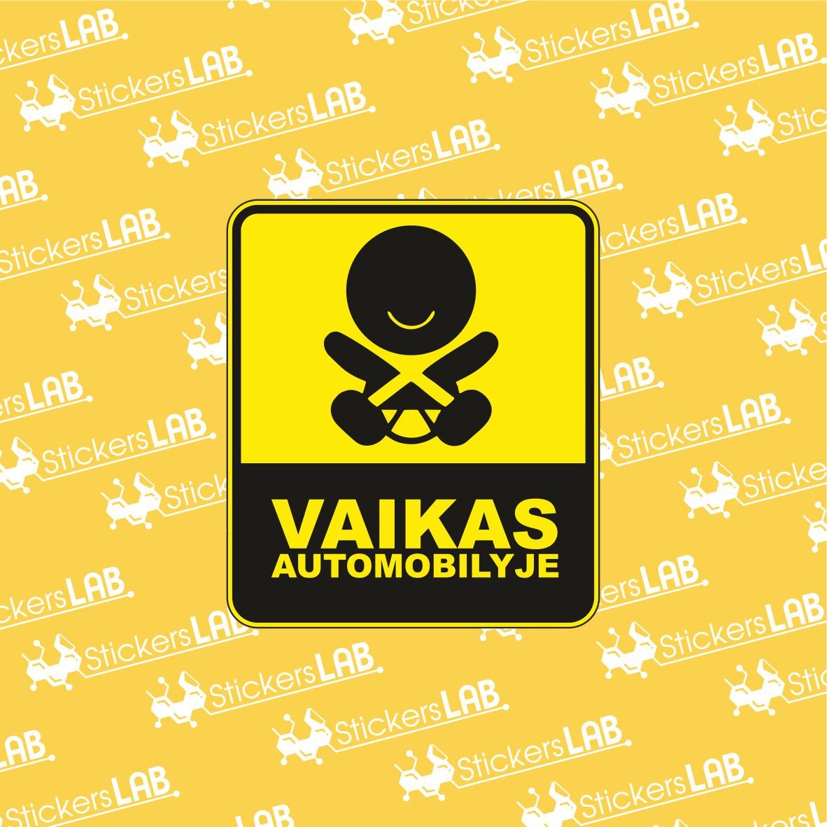 Lipdukai "Vaikai automobilyje" – StickersLAB