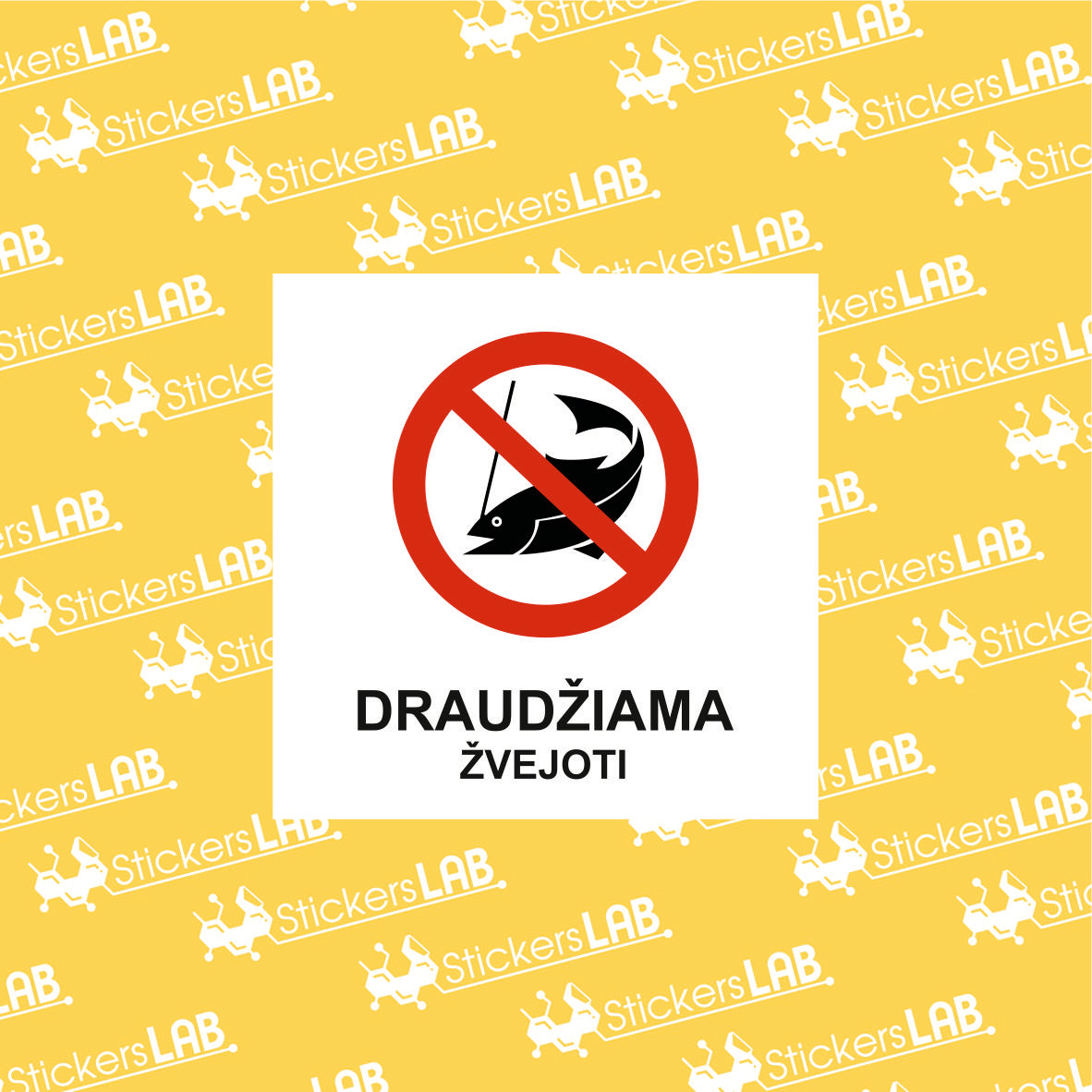 Ženklas "Draudžiama žvejoti" – StickersLAB