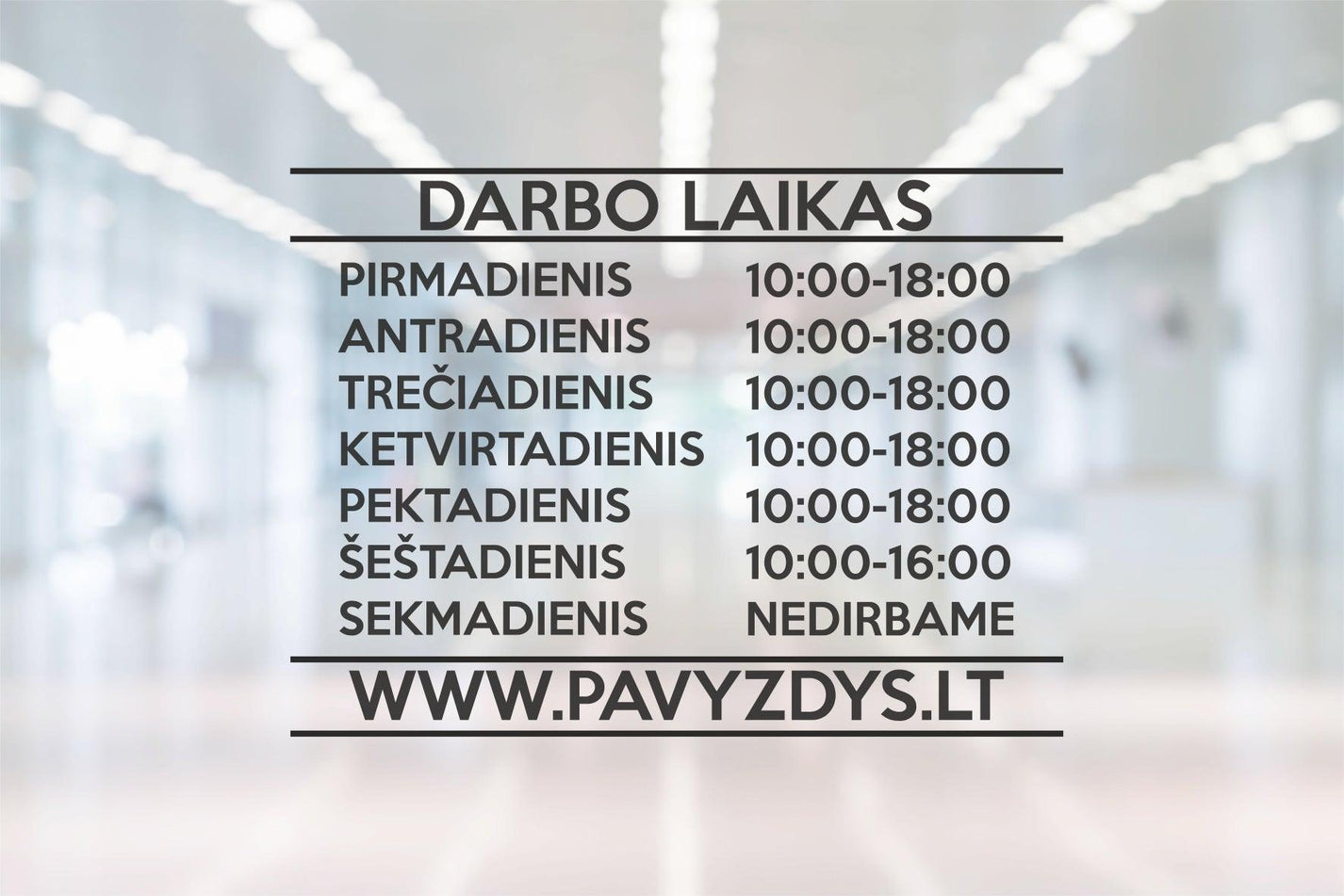 Lipdukas "Darbo laikas" ant durų – StickersLAB
